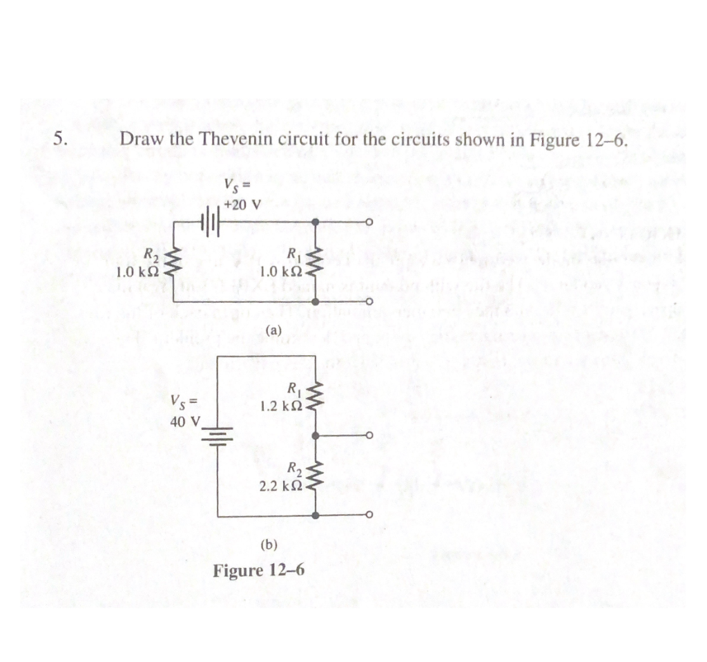 Solved Draw the Thevenin circuit for the circuits shown in | Chegg.com