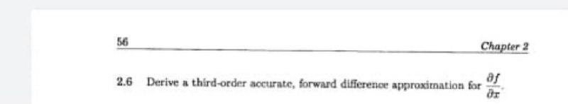 Solved 56 Chapter 2 As 2 6 Derive A Third Order Accurate