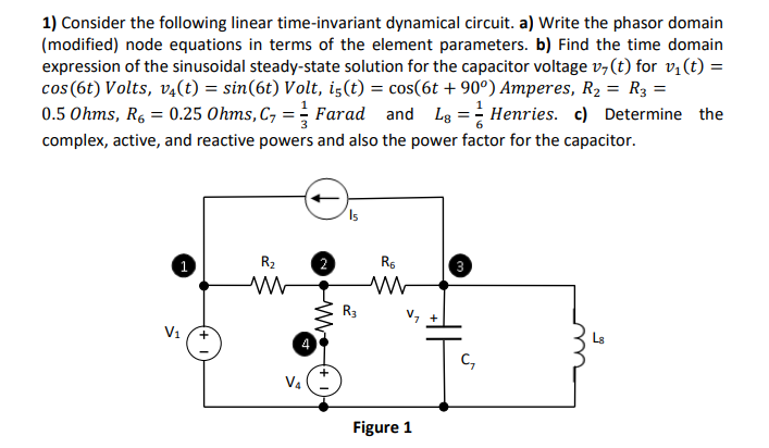 Solved 1) Consider the following linear time-invariant | Chegg.com