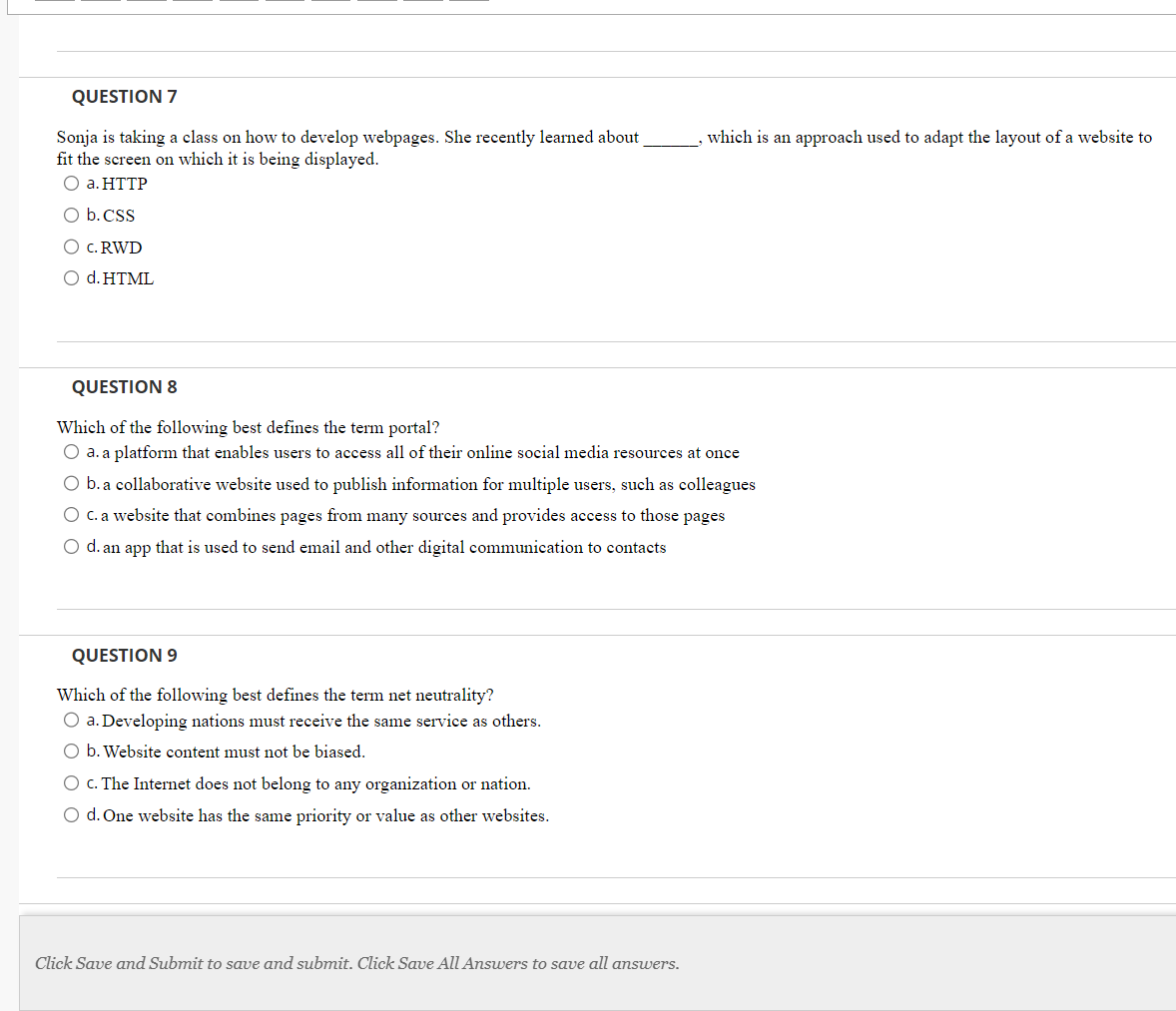 Solved Sonja is taking a class on how to develop webpages. | Chegg.com