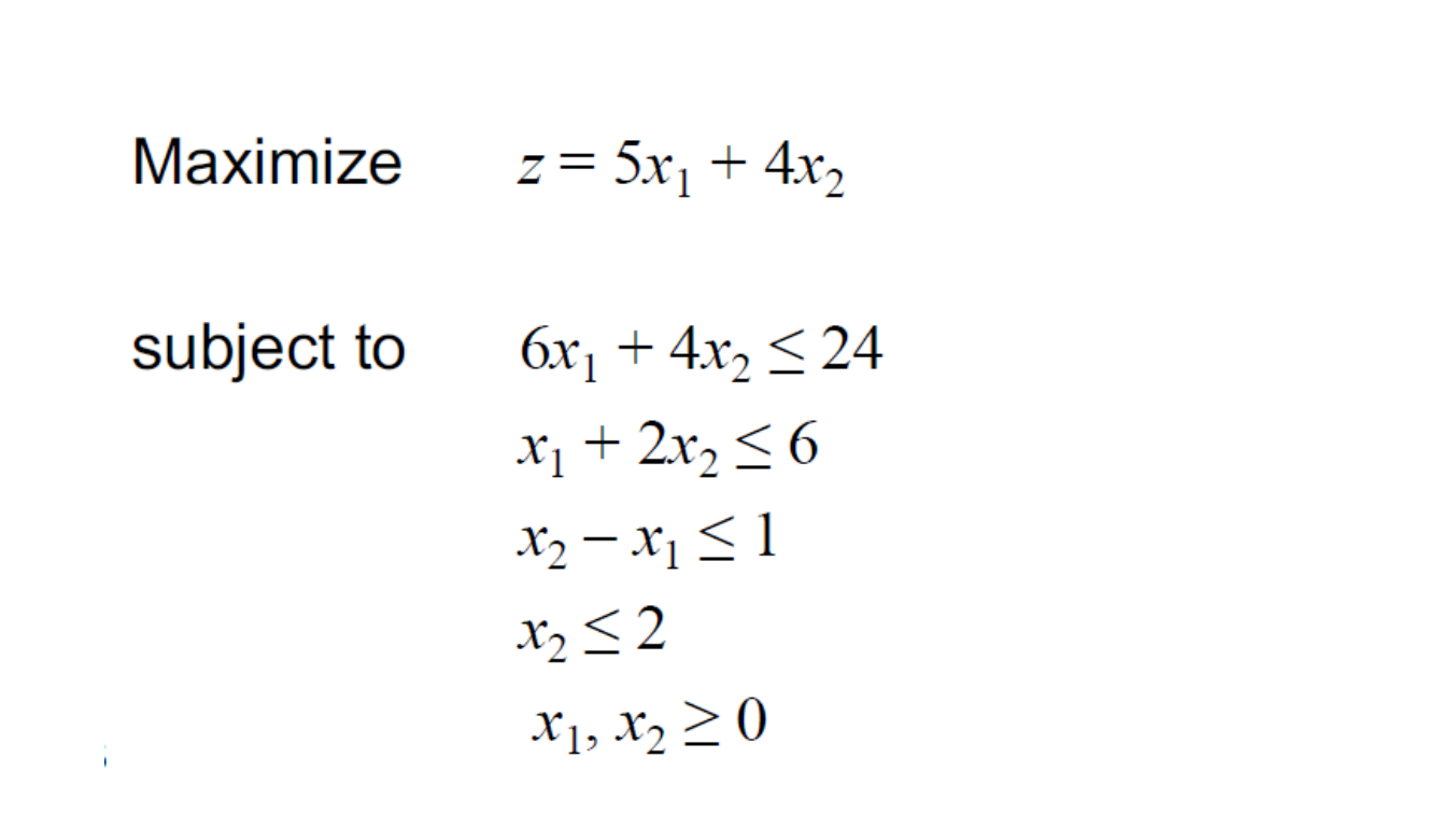 Solved Maximize z= 5x1 + 4x2 = subject to 6xı + 4x2