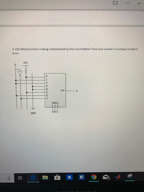 Solved 4. [10] What function is being implemented by the | Chegg.com