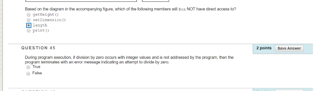 Solved QUESTION 3 2 points Save Answer Given the declaration | Chegg.com