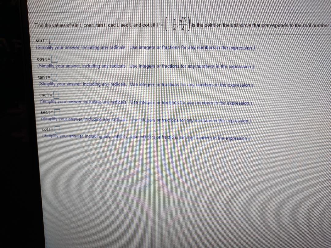 Solved Find the values of sint cost, tant sect and cott if | Chegg.com