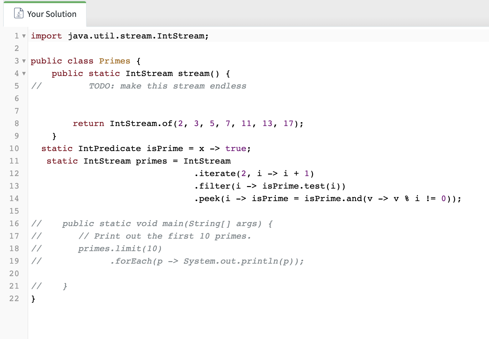 Solved Create a class with a single static method, , that | Chegg.com