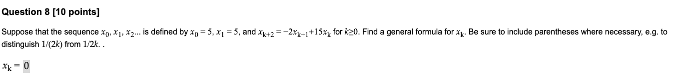 Solved Suppose that the sequence x0, x1, x2... is defined by | Chegg.com