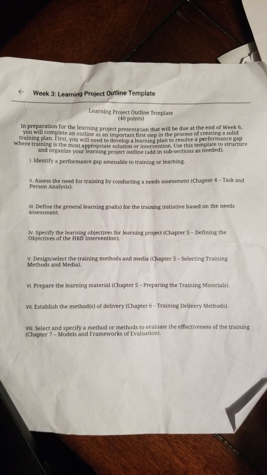 Solved Week 3: Learning Project Outline Template Learning | Chegg.com