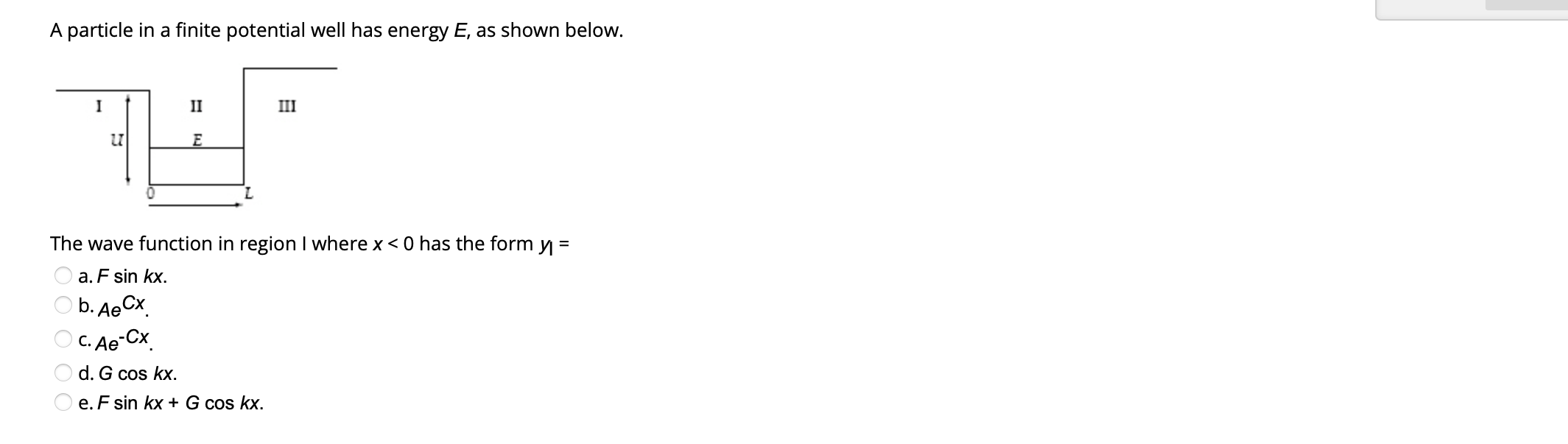 Solved A particle in a finite potential well has energy E, | Chegg.com