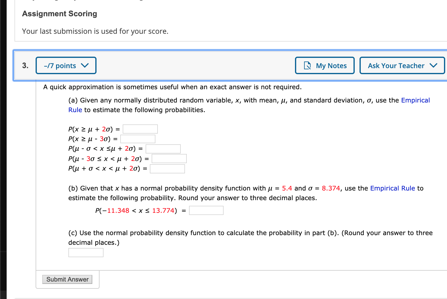 Solved Assignment Scoring Your last submission is used for | Chegg.com