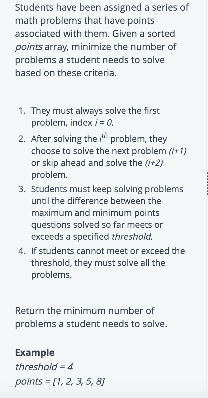 Solved Students have been assigned a series of math problems | Chegg.com