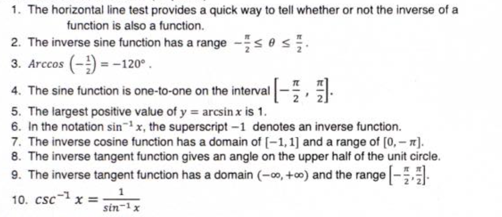 Solved 1. The horizontal line test provides a quick way to | Chegg.com