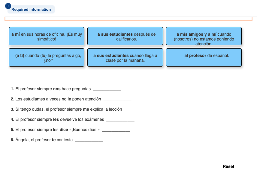 1 ¡A escribir! Las materias 11 points Ejercicio A. | Chegg.com