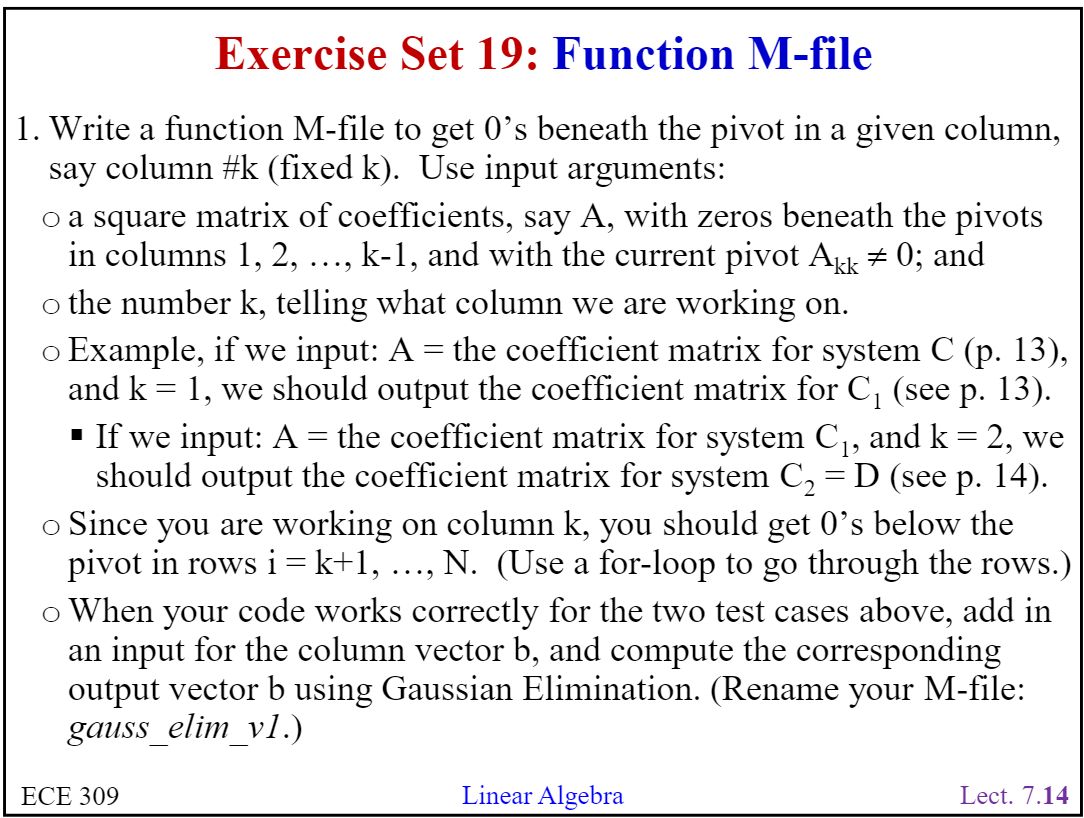 Solved Exercise Set 19: Function M-file 1. Write a function | Chegg.com Solved Exercise Set 19: Function M-file 1. Write a function | Chegg.com