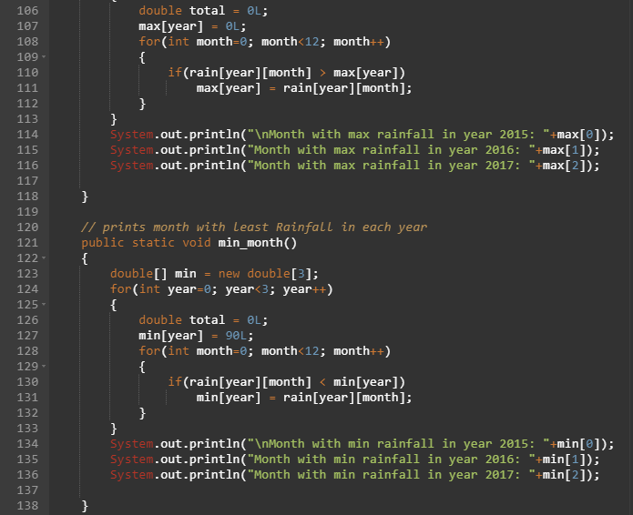 Solved 1 import java.util.Scanner; 2 class Rainfall 3-{ 4 // | Chegg.com