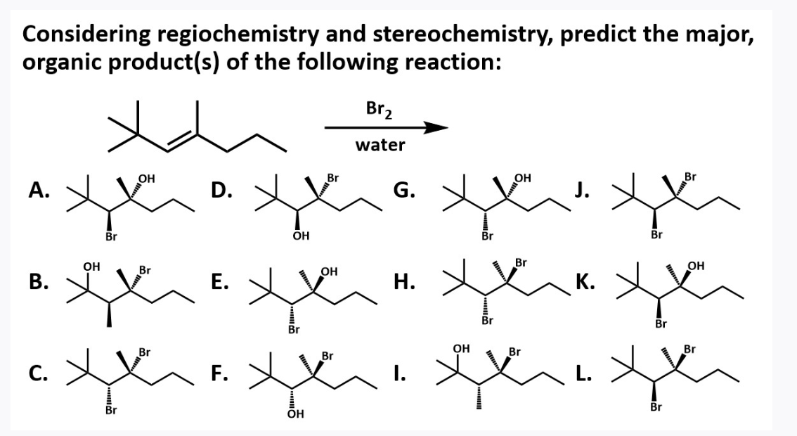 Solved Considering regiochemistry and stereochemistry, | Chegg.com