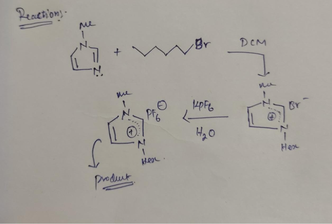 Solved Reactions Me DCM + Ver N. ve the 1 KPF6 Br PF6 H₂O | Chegg.com