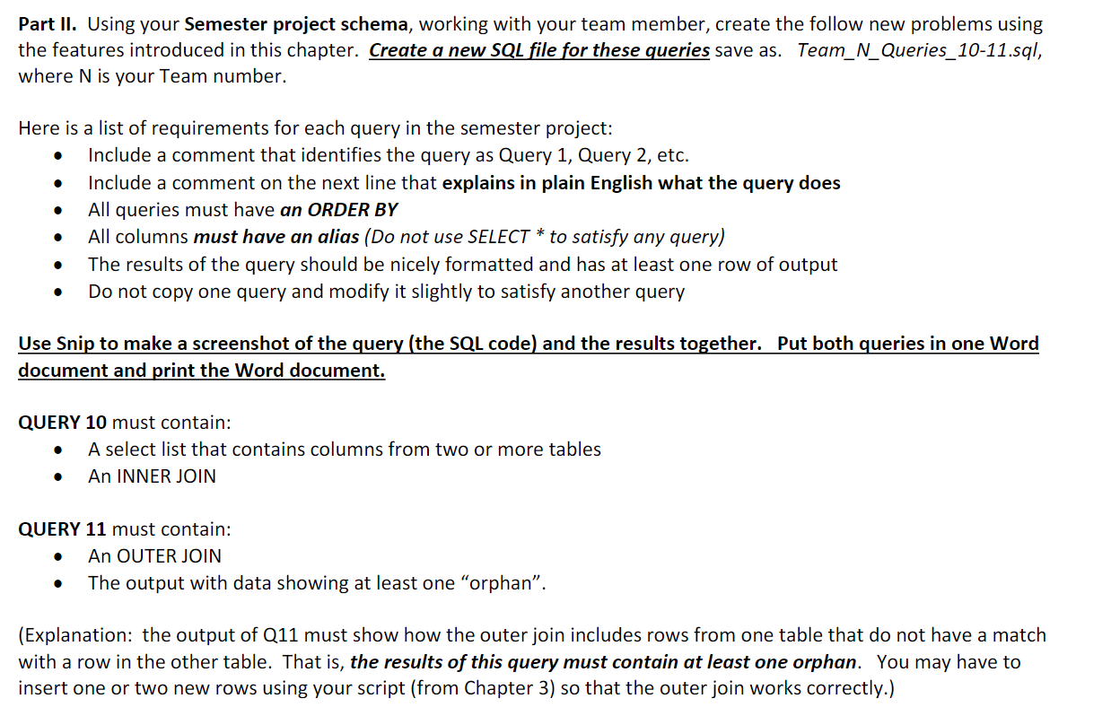 Solved Hello, I need the SQL codes below to be written in | Chegg.com