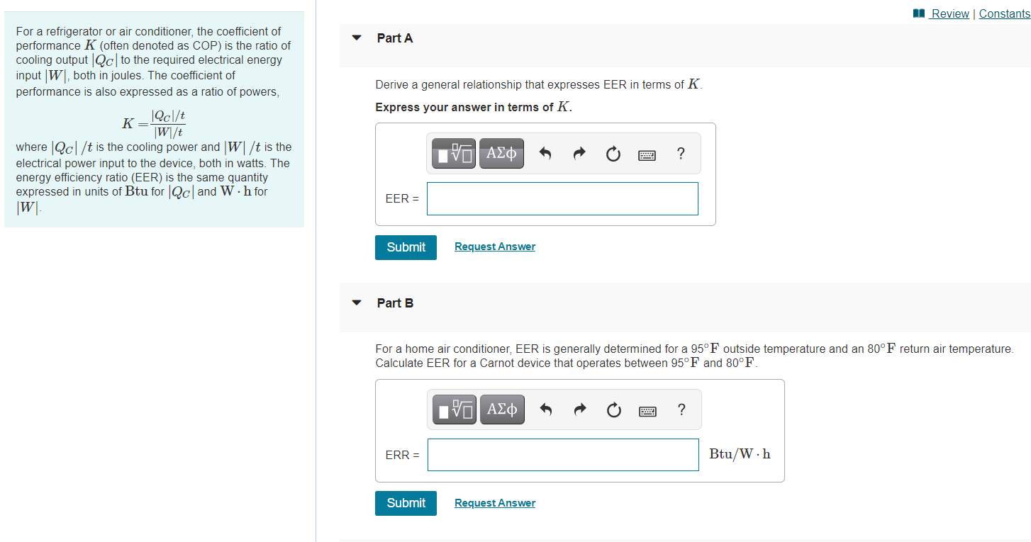 Solved A Review Constants Part A Derive a general | Chegg.com