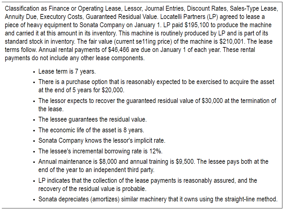 Solved Compute The Implicit Rate Classify This Lease 