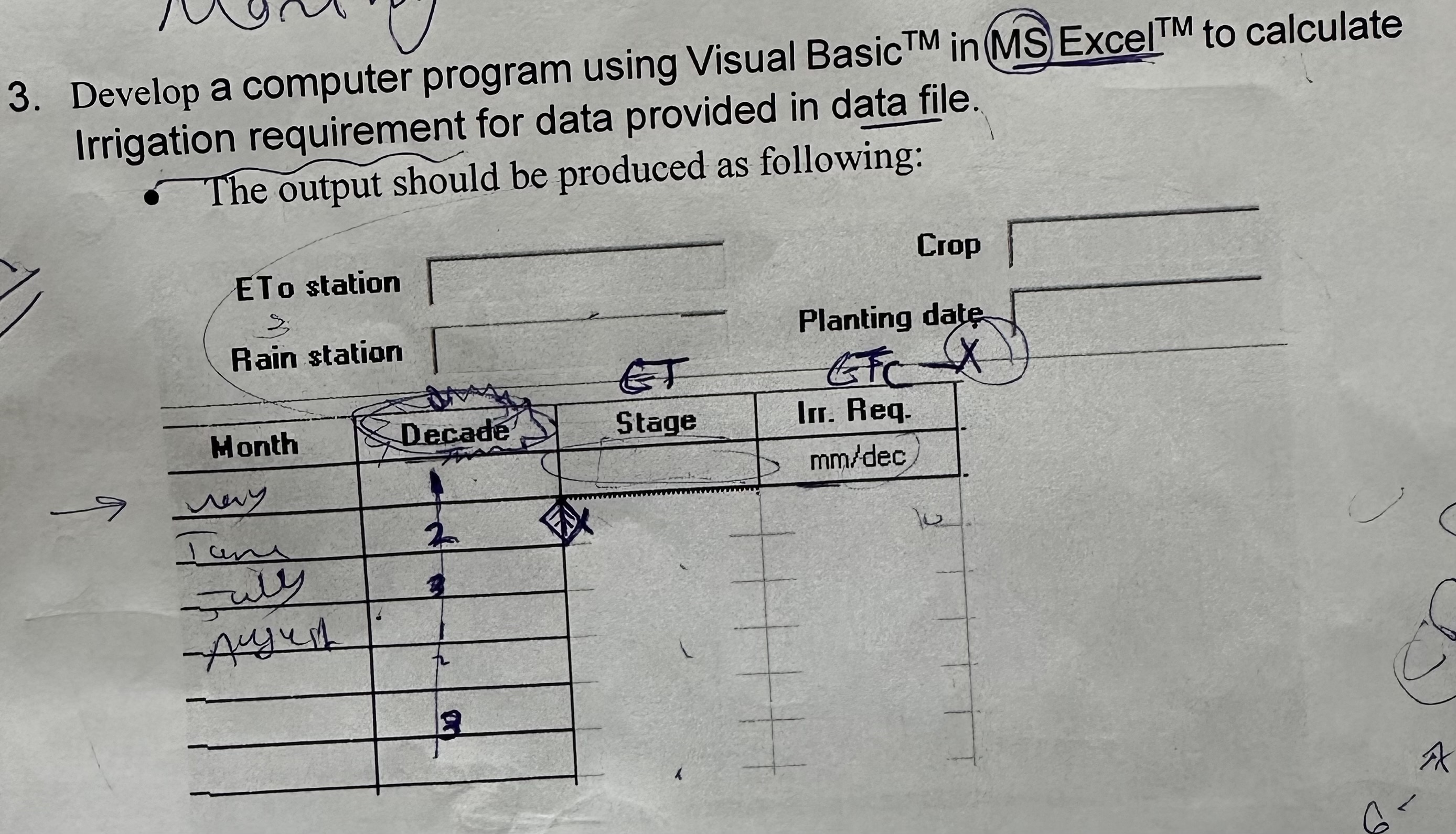 Solved Develop a computer program using Visual Basic ?TTM | Chegg.com