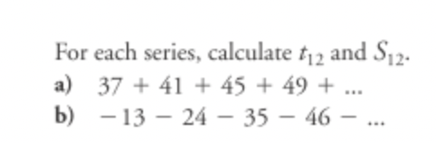 Solved For each series, calculate t12 and S12 a) | Chegg.com
