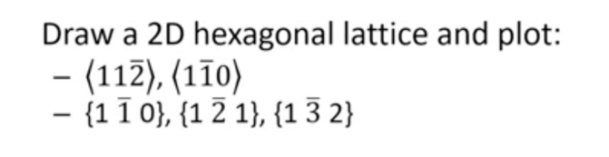 Solved Draw a 2D hexagonal lattice and plot: - (112), (170) | Chegg.com