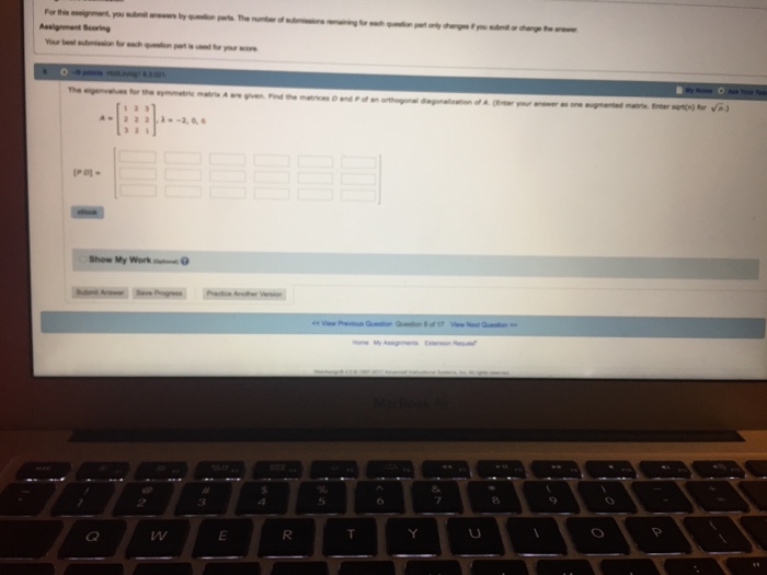 Solved The eigenvalues for the symmetric matrix A are given. | Chegg.com