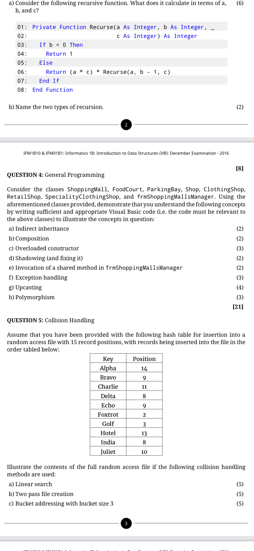 Solved 6 A Consider The Following Recursive Function 