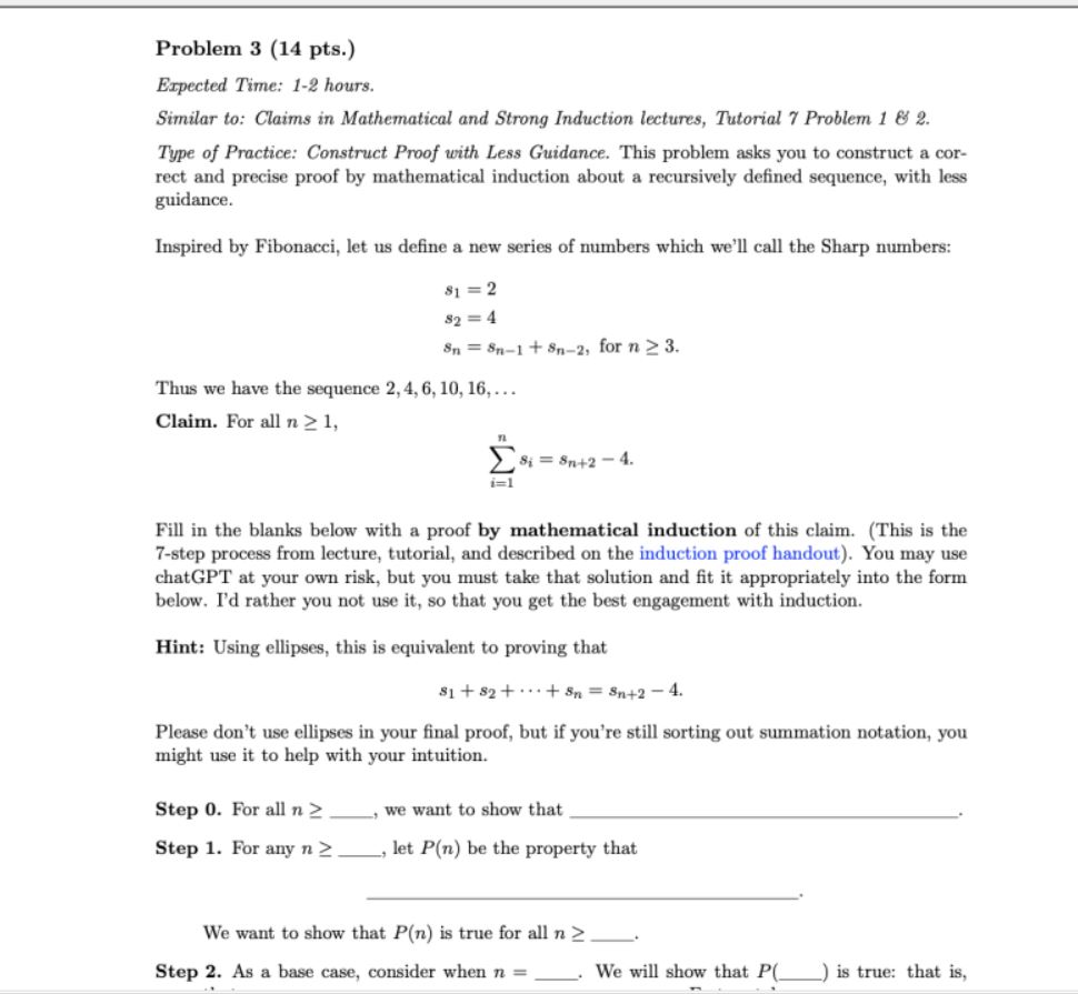Problem 3 (14 pts.) Expected Time: 1-2 hours. Similar | Chegg.com