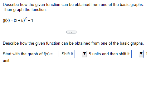Solved Describe how the given function can be obtained from | Chegg.com