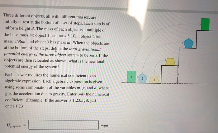 Solved Three Different Objects All With Different Masses 6642