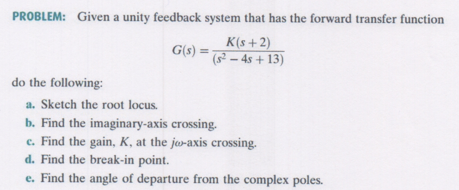 Solved PROBLEM: Given a unity feedback system that has the | Chegg.com