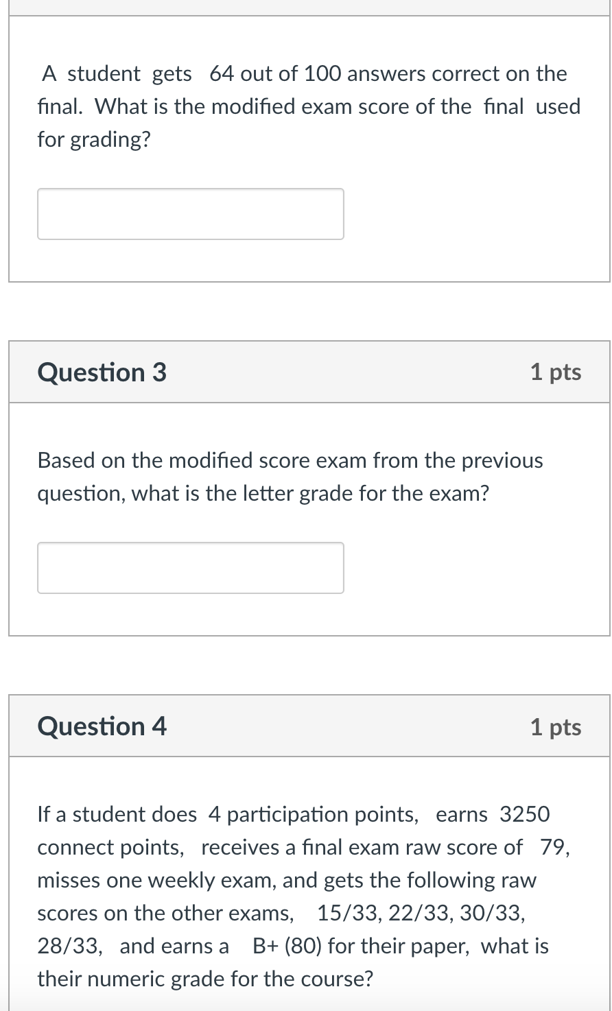 Solved A Student Gets 64 Out Of 100 Answers Correct On The Chegg