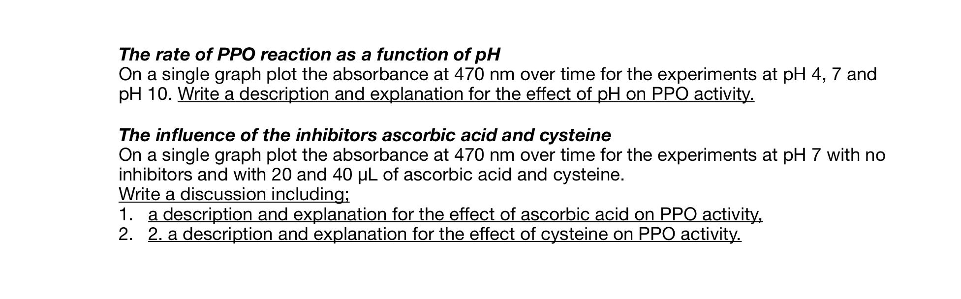 The rate of PPO reaction as a function of pH On a | Chegg.com