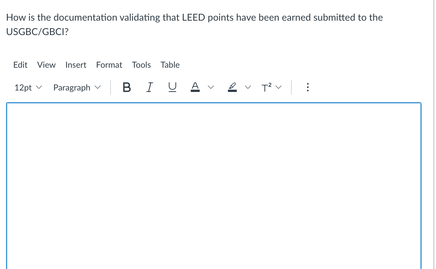Solved How is the documentation validating that LEED points | Chegg.com