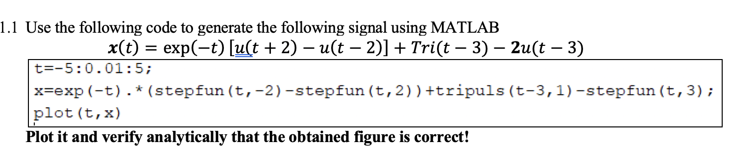 Solved 1.1 Use the following code to generate the following | Chegg.com