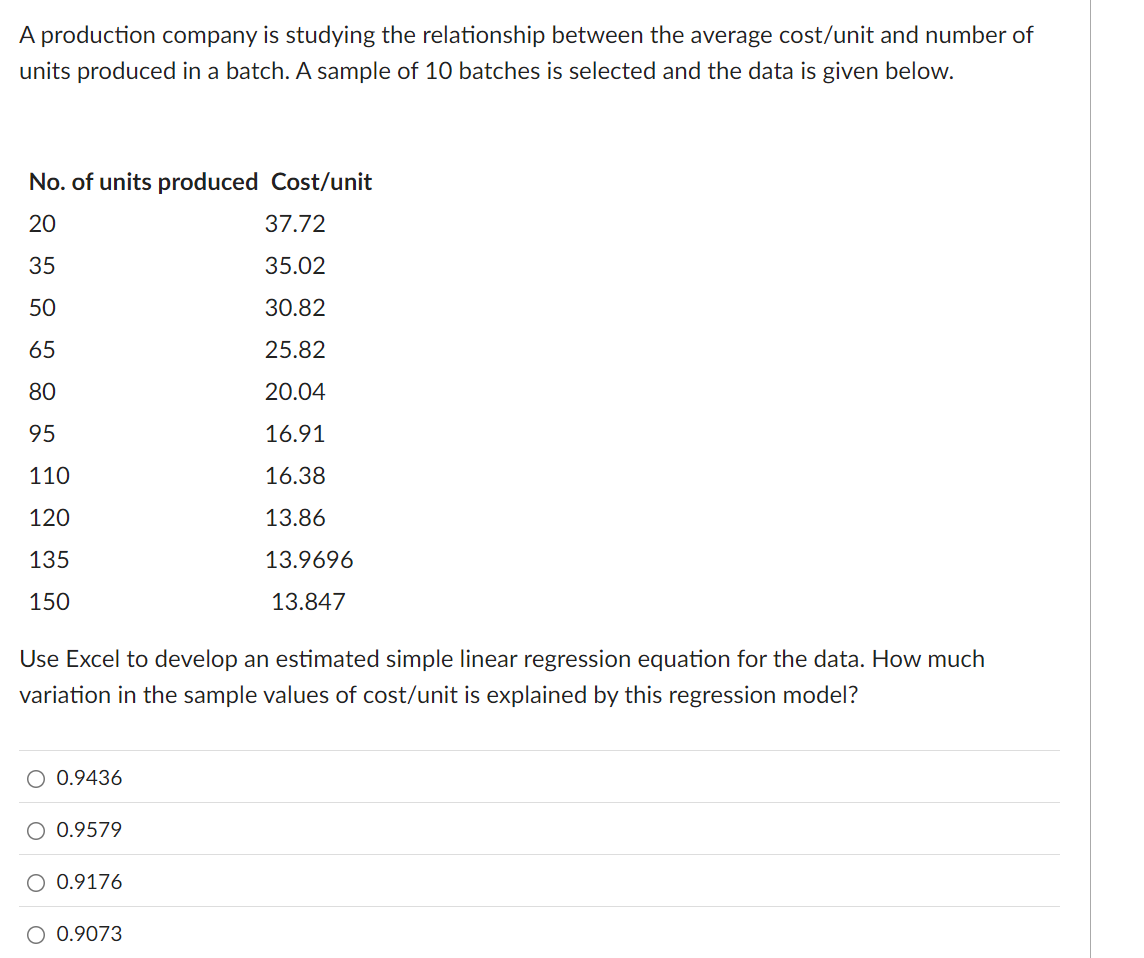 Solved NEED HELP ANSWERING THIS QUESTION A production | Chegg.com