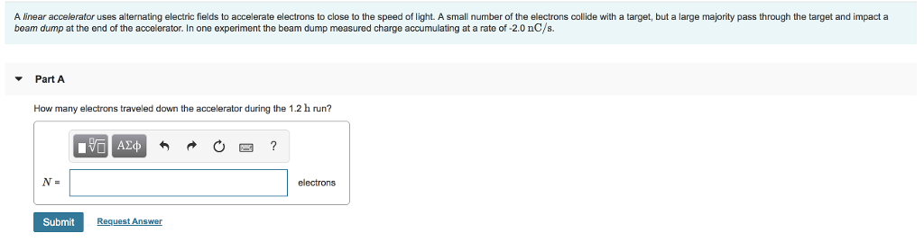Solved A linear accelerator uses alternating electric fields | Chegg.com