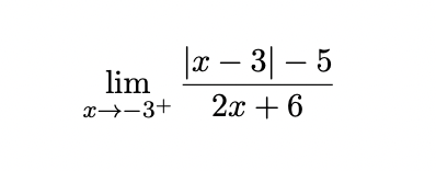 Solved Calculate the following limit. lim x-> -3+ |x-3| - 5 | Chegg.com