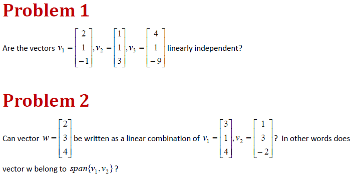 Solved Are the vectors \\( v_{1}=\\left[\\begin{array}{c}2 | Chegg.com