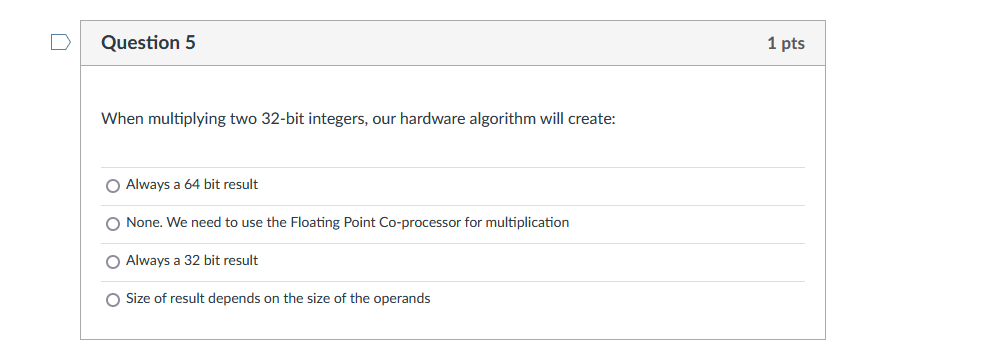 Solved When multiplying two 32-bit integers, our hardware | Chegg.com