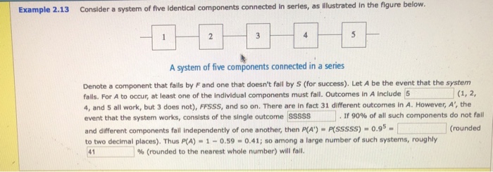 Solved below. Example 2.13 Consider a system of five | Chegg.com