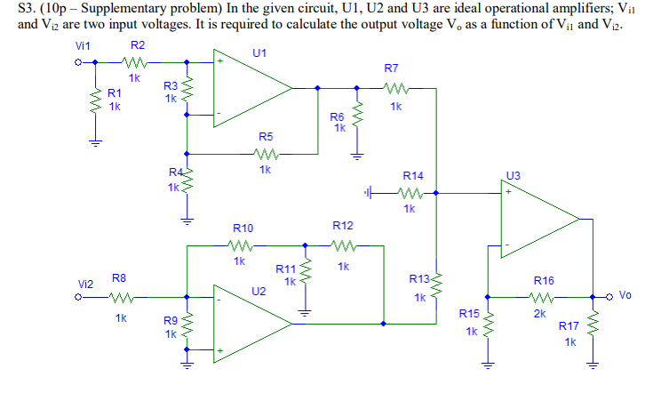 Solved S3. (10p - Supplementary problem) In the given | Chegg.com