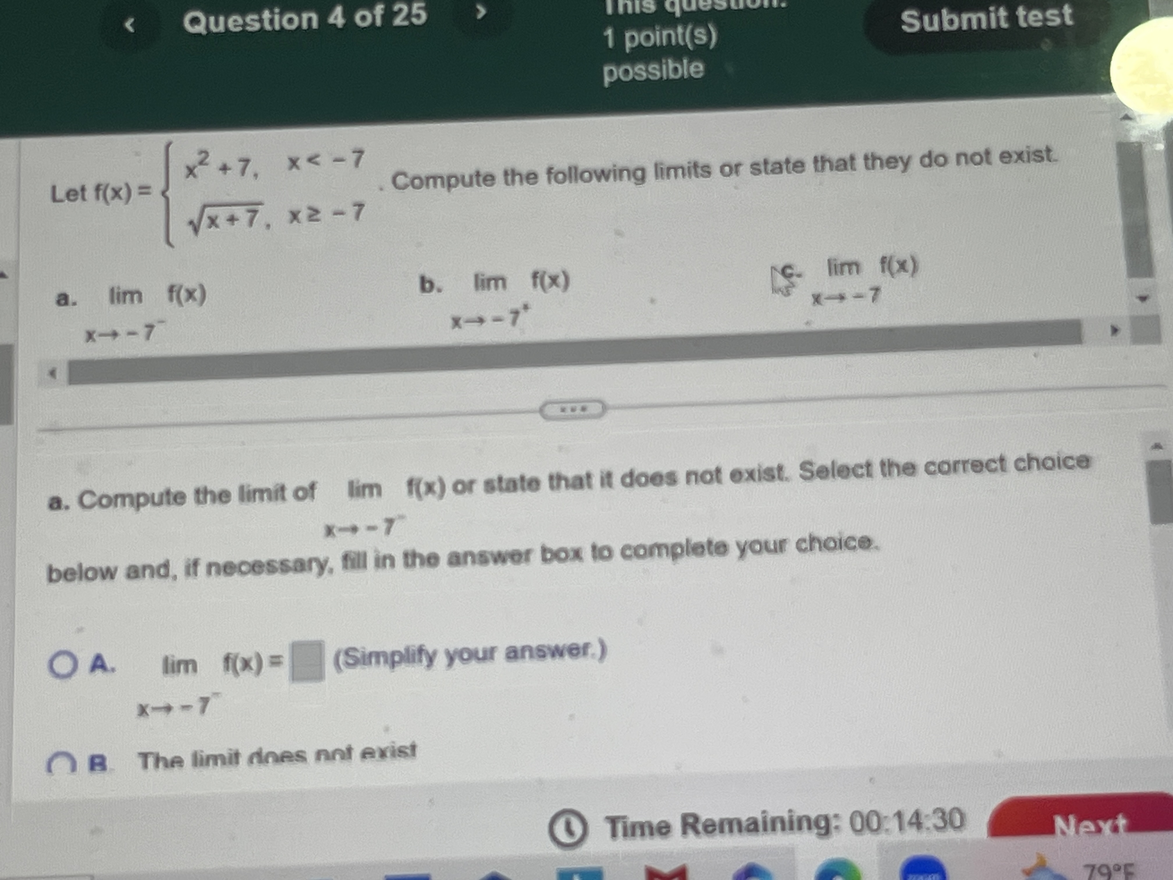 Solved Let f(x)={x2+7,x+7,x