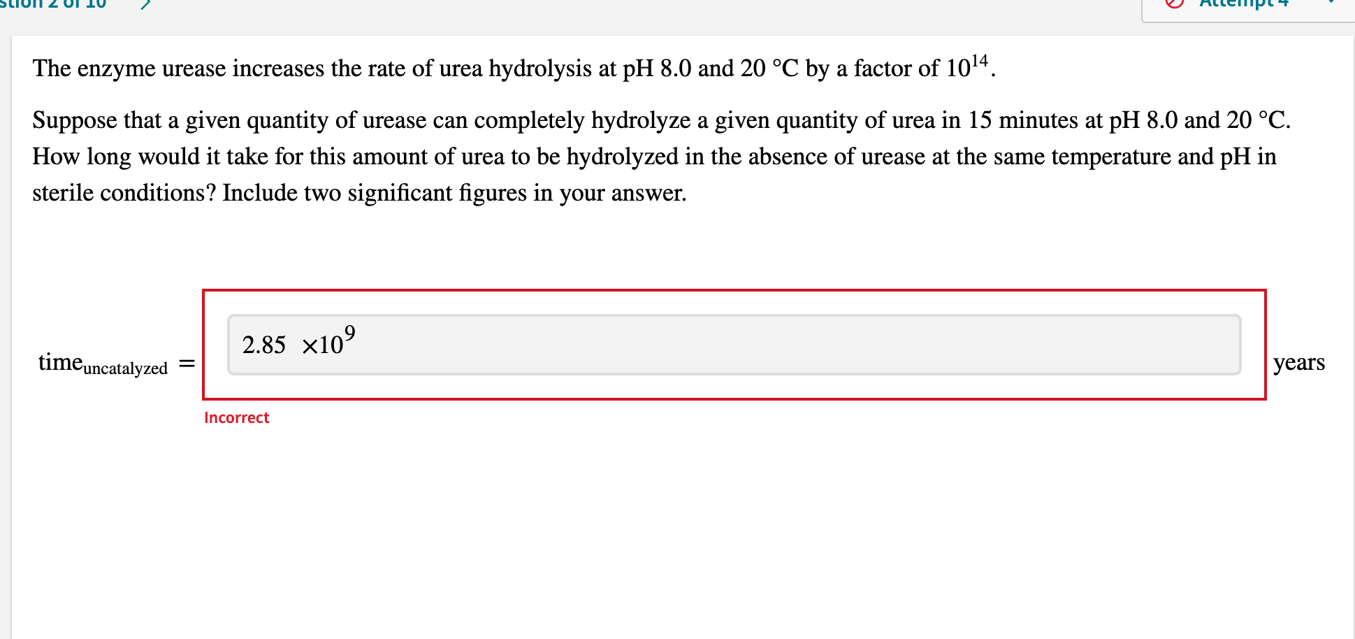 Solved The enzyme urease increases the rate of urea | Chegg.com