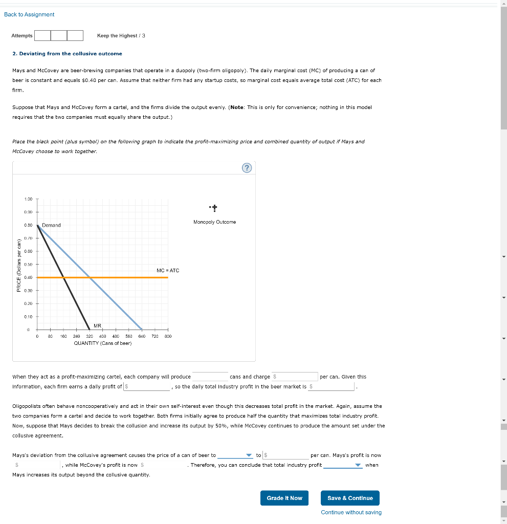 Solved Back to Assignment Attempts Keep the Highest/3 2. | Chegg.com