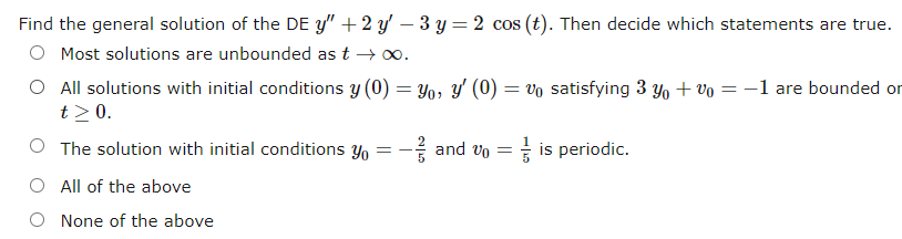 Solved The Existence Uniqueness Theorem for second order | Chegg.com