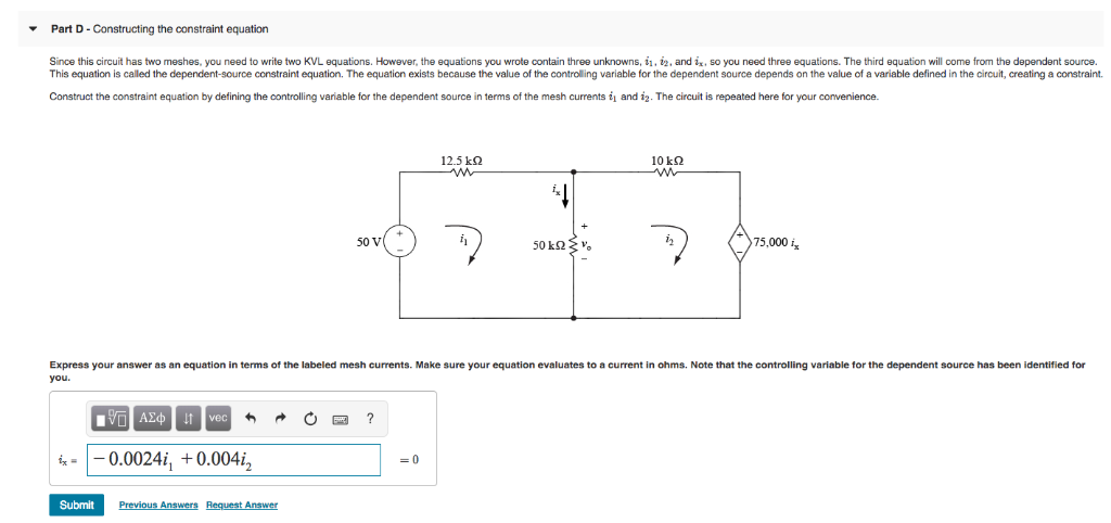 Solved Please Just Display The Constraint Equation Which