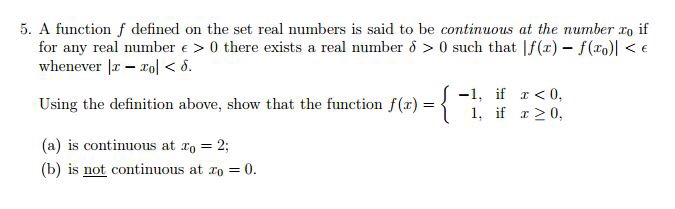 Solved 5 A Function F Defined On The Set Real Numbers Is