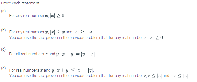 Solved Prove each statement. (a) For any real number 0,2 > | Chegg.com